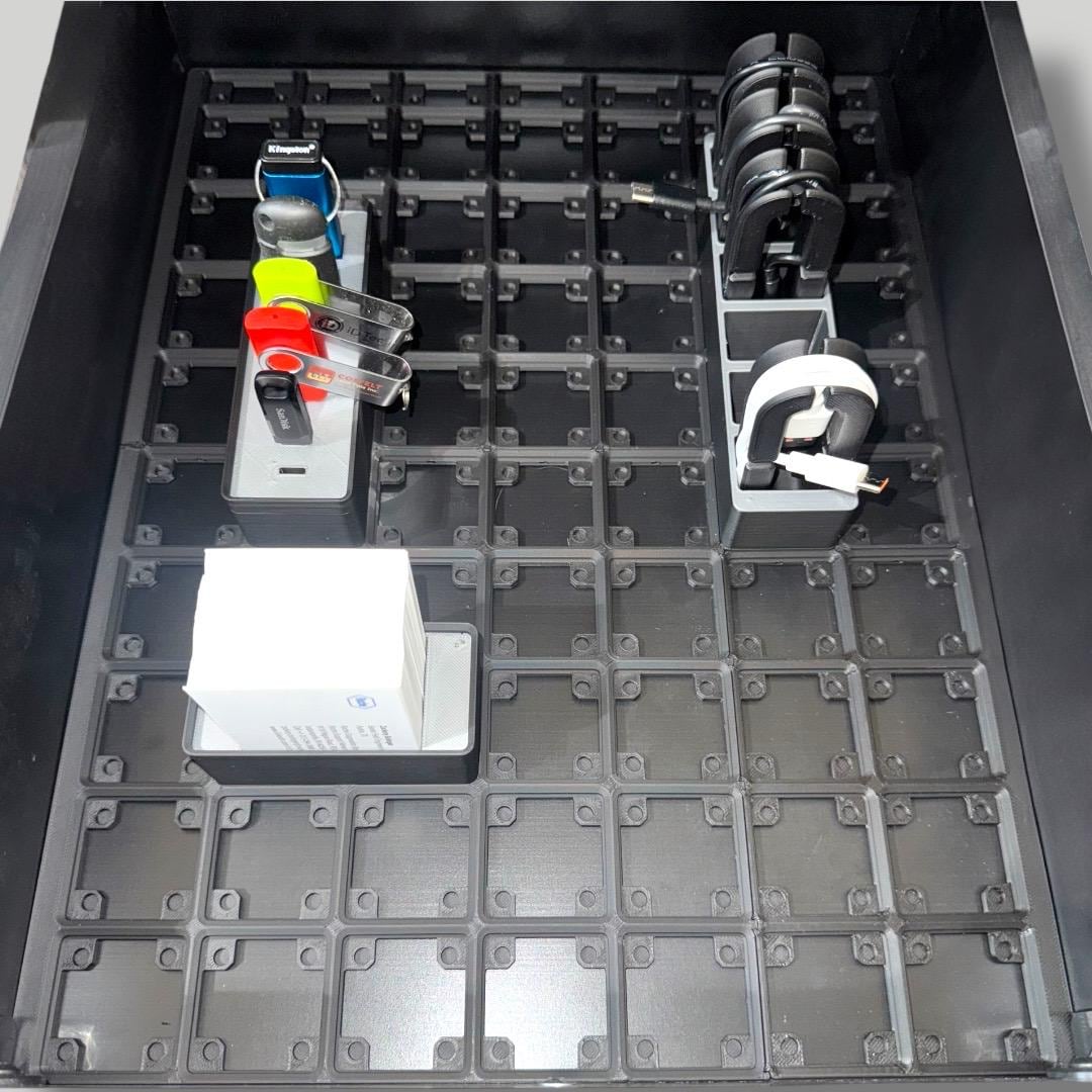 Custom 3D Printed Drawer Organizer Base: Modular Grid System - BAMprecision